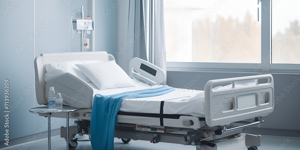 Hospital Bed In Clean Room Background Background image of hospital room ...