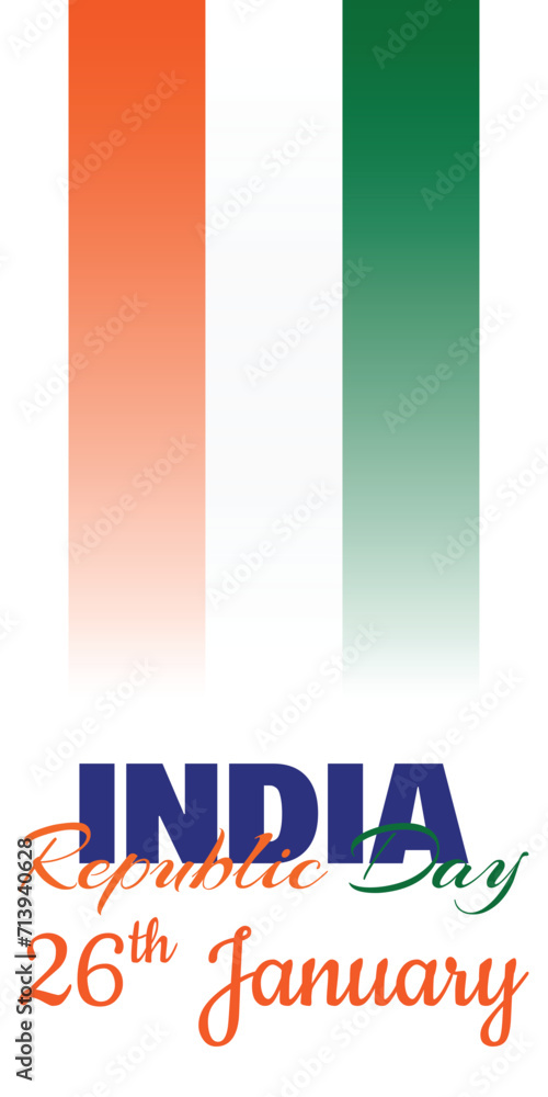 Republic Day Radiance: India's Tricolor Tribute in Bold Typography ...