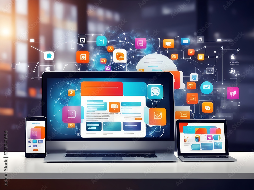 Creation of responsive internet website for multiple platforms ...