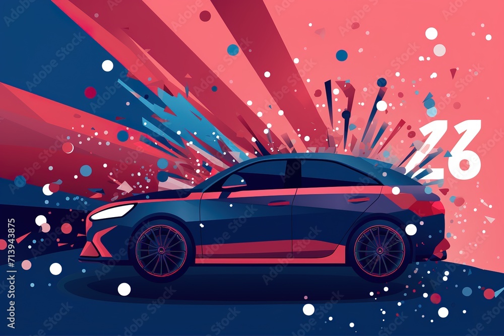 Sport car of colorful set. Showcasing of an inner speed demon with this ...