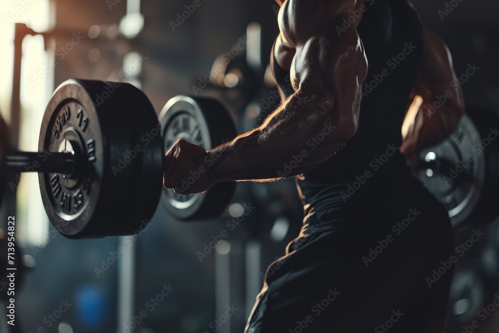 Strength in Detail: A Fitness Enthusiast Dedicates to a Gym Workout ...
