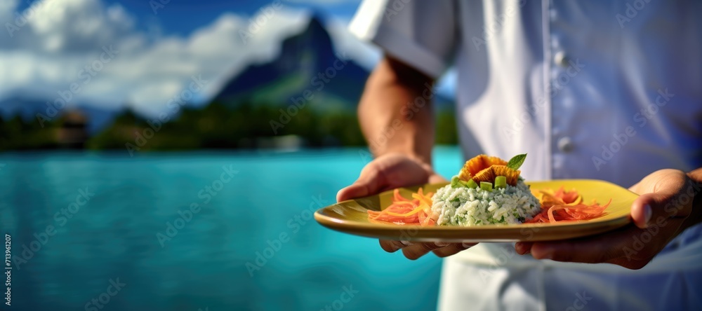 Tahitian Flavors: A Chef Presents a Dreamlike Plate of Poisson Cru, the ...
