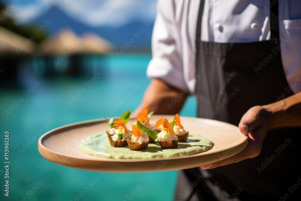 Tahitian Flavors: A Chef Presents a Dreamlike Plate of Poisson Cru, the ...