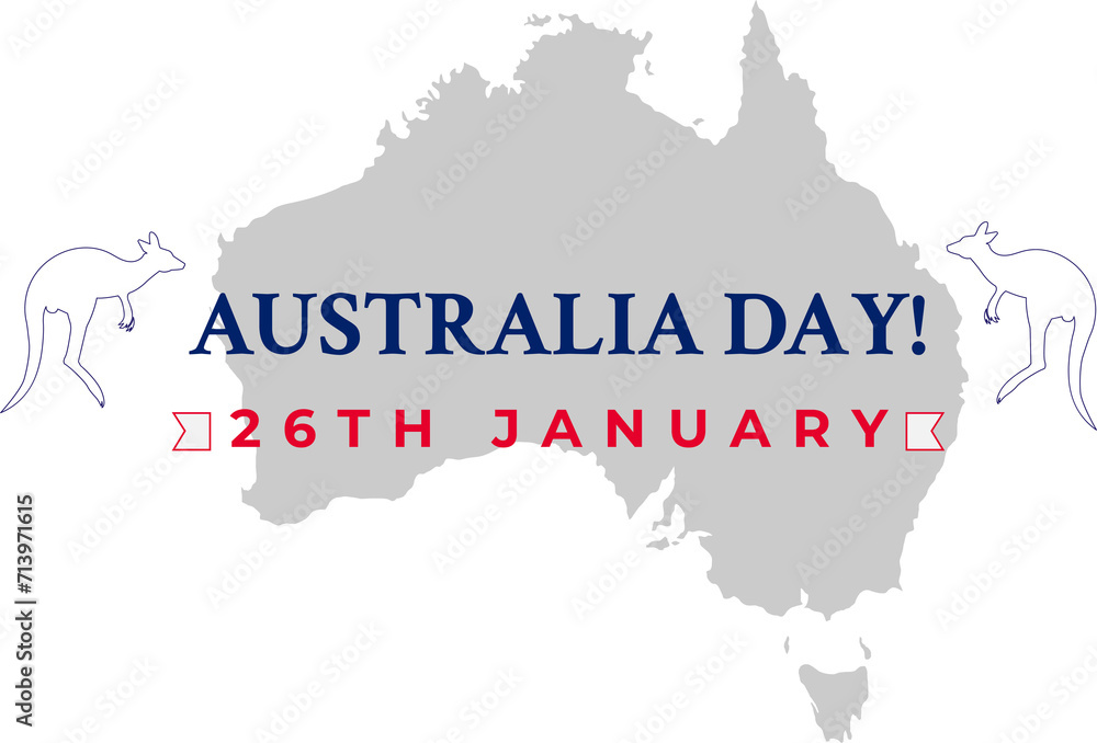 Australia Day 26th january text on trnasparent background, australia ...
