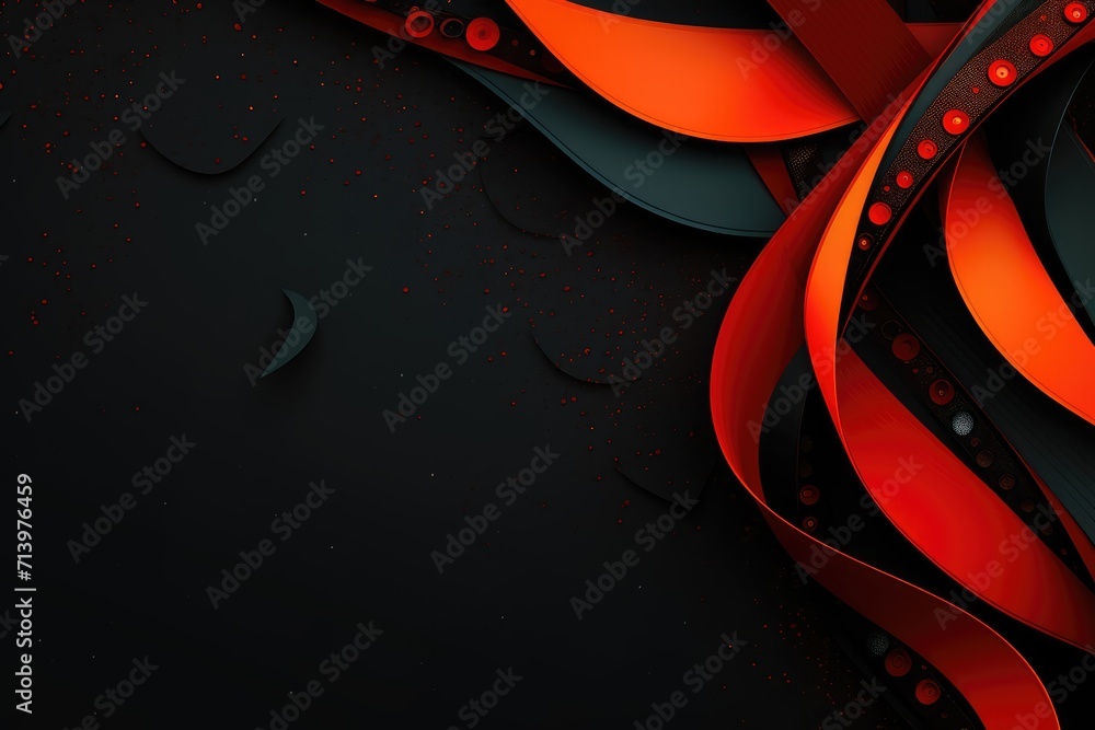 Black and red ribbon for awareness days as murdered children, loss of a ...