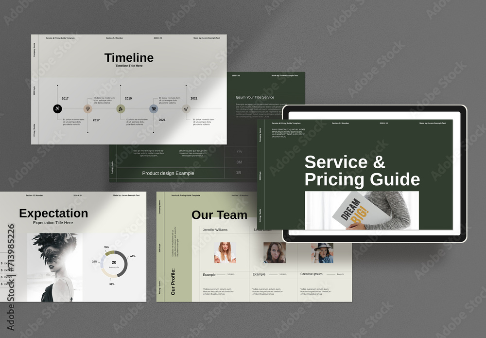 Service & Pricing Guide Stock Template | Adobe Stock