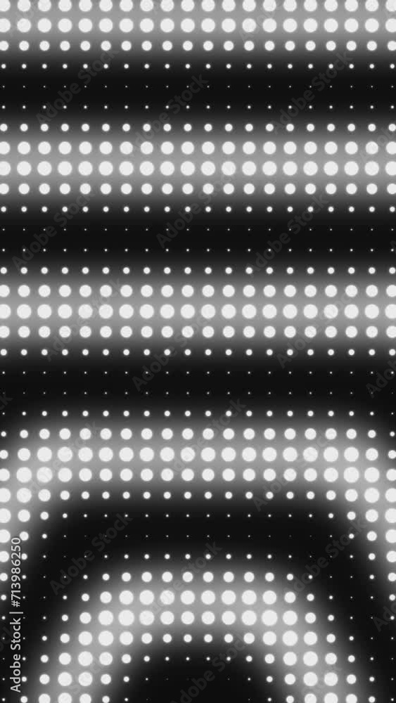 Animated polygon shape Radio pulse wave small dots pattern. Animated ...