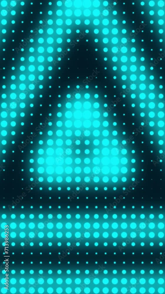 Triangle rings Radio pulse wave small dots pattern. Seamless looped sky ...