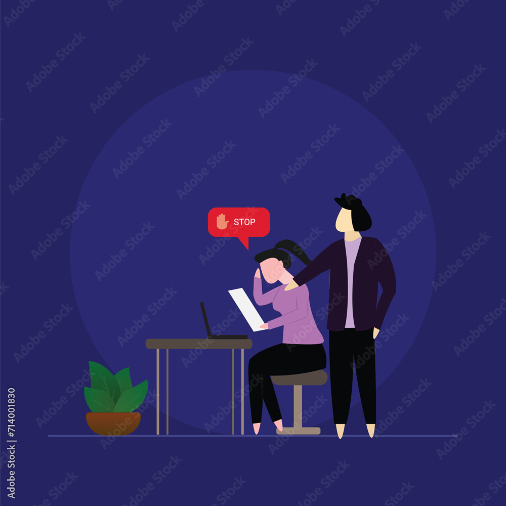 Sexual Harassment and bullying in work place. Assault and Abuse ...