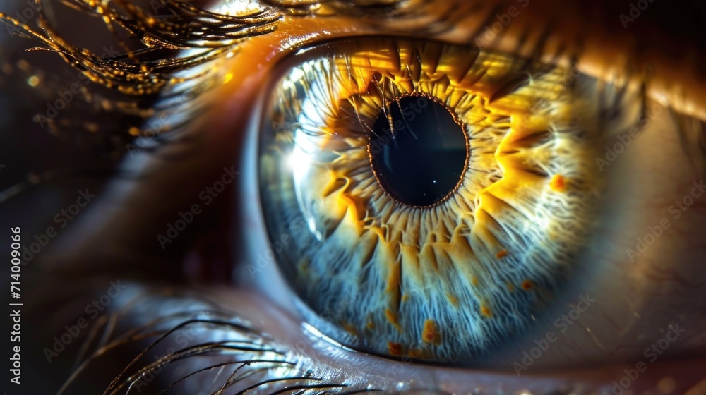 Extreme Close-Up of a Human Eye - Intricate Iris Details and Colors ...