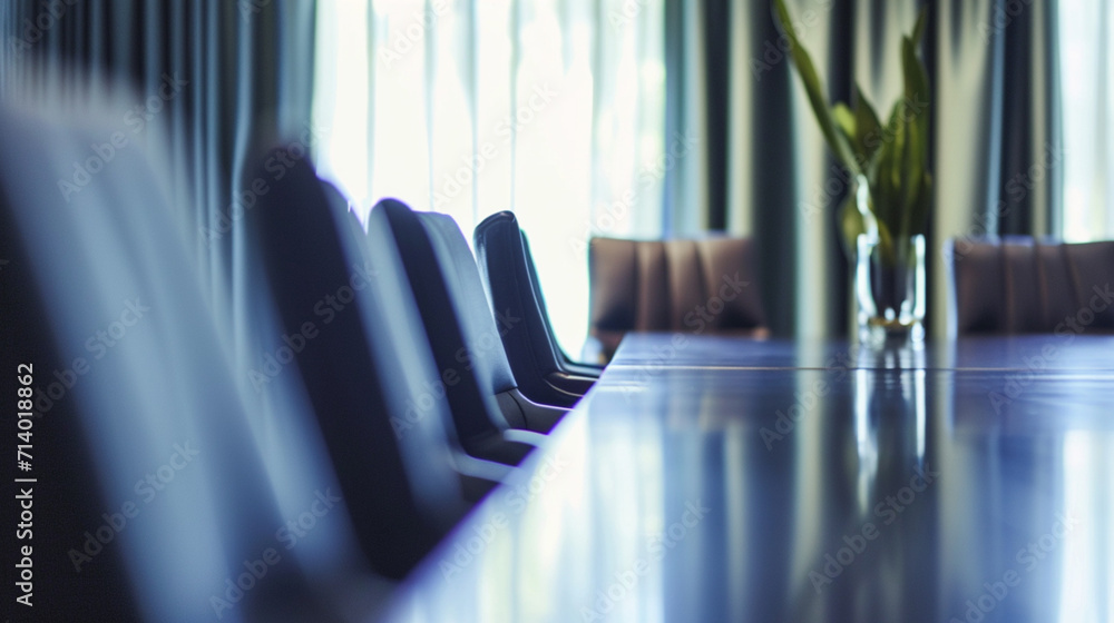 Empty business meeting table. Luxury office design. Conference table ...