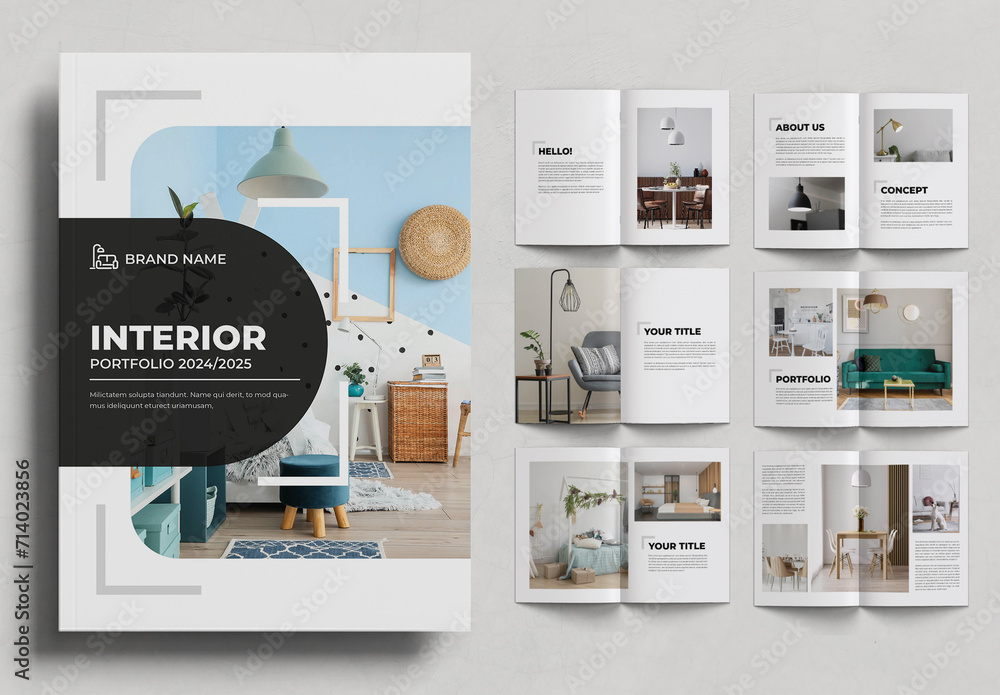 Interior Portfolio Template Stock Template | Adobe Stock