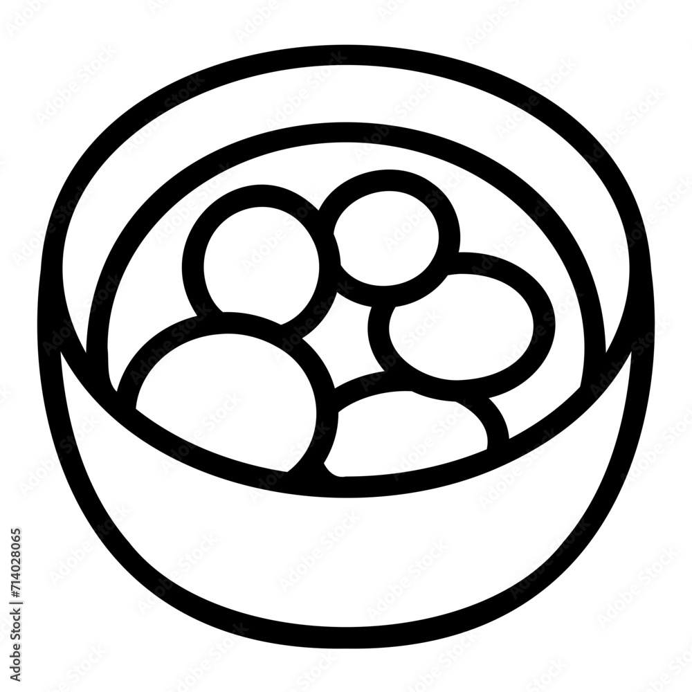 tang yuan outline icon Stock Vector | Adobe Stock