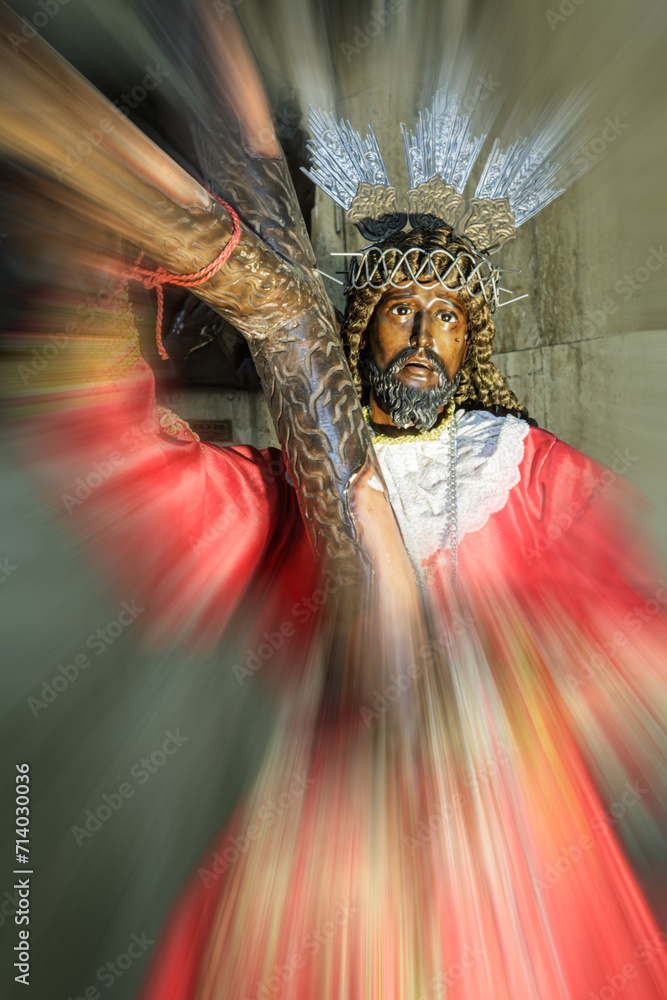 Black Nazarene in the Minor Basilica of the Black Nazarene Stock Photo ...