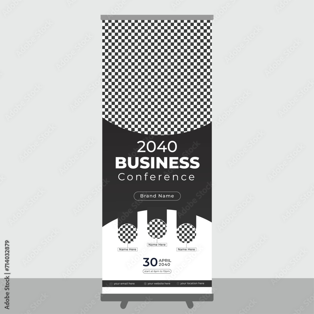Business Conference roll up banner design & template business roll up ...