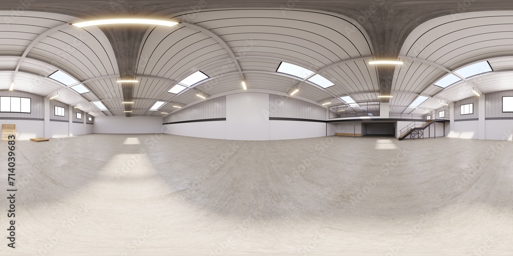 Full spherical hdri panorama 360 degrees of empty exhibition space ...