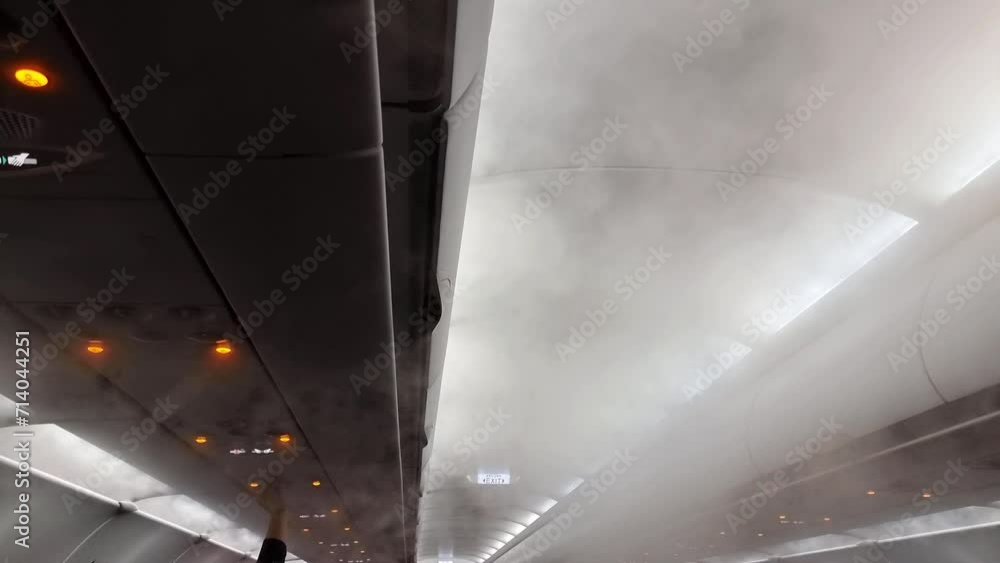 Aircraft cabin mist air vapor condensation due to differences of ...