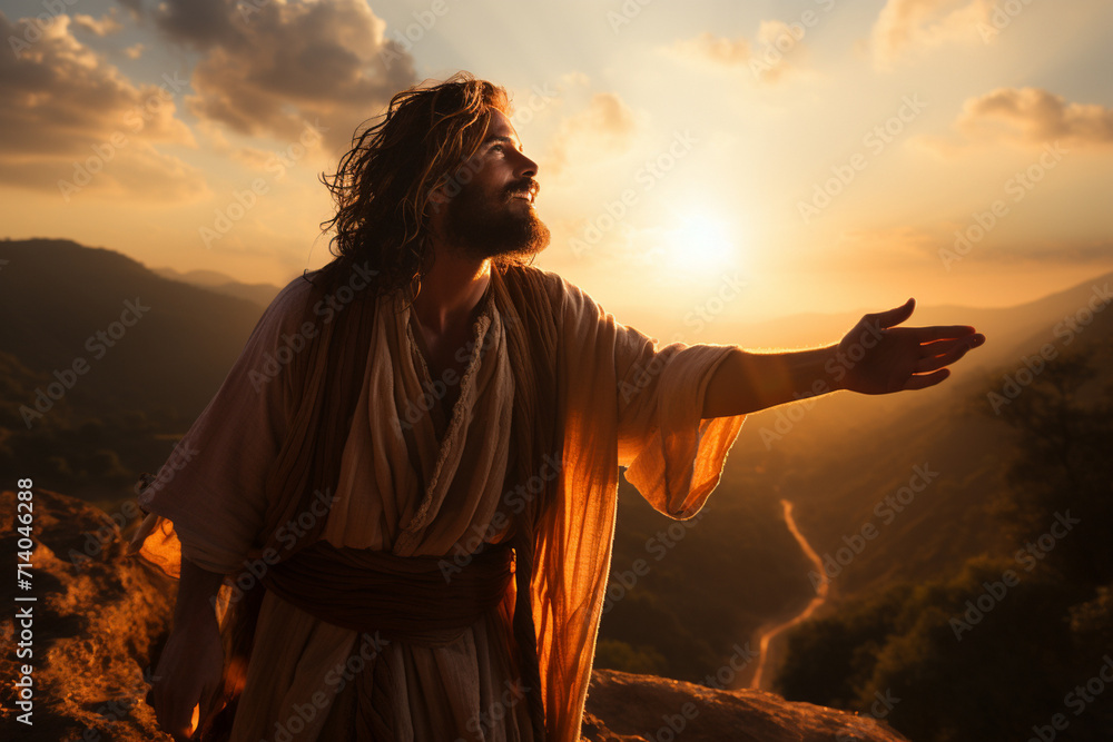 Jesus Preaching - Preaching of Jesus Christ Stock Illustration | Adobe ...