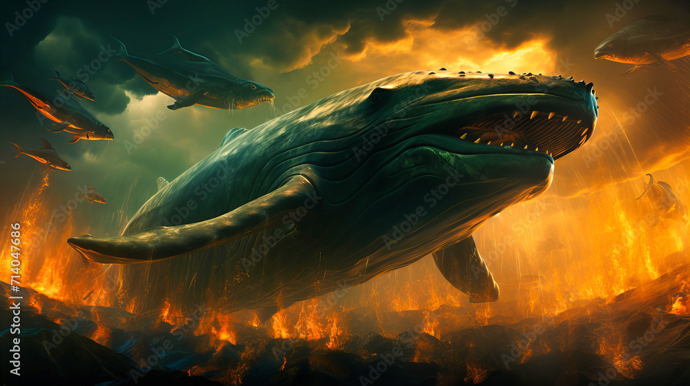 Embark on a fantasy journey with this imaginative underwater scene. The ...