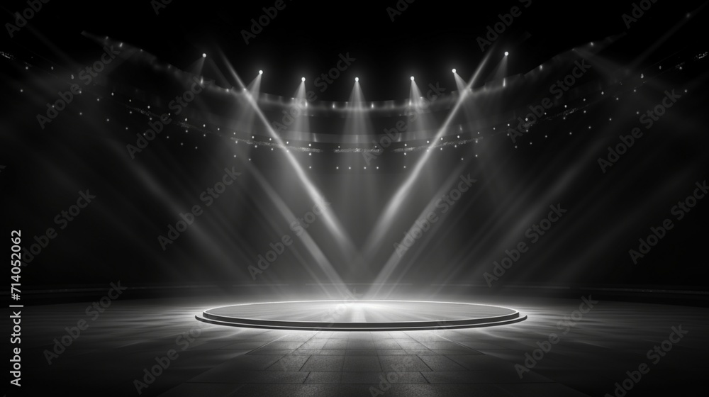 Artistic performances stage light background with spotlight illuminated ...