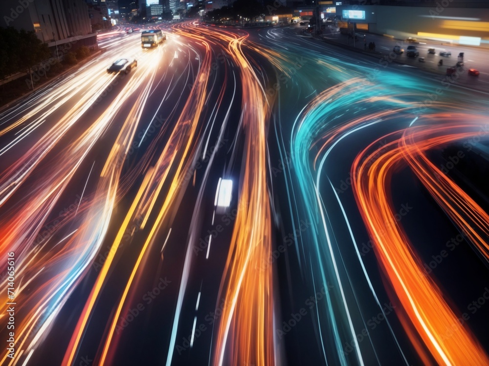 Rhythmic Commute: A Visual Symphony of Motion and Light, Capturing the ...