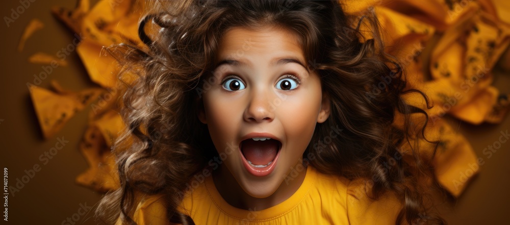 A young girl's curious expression captures the innocence and wonder of ...