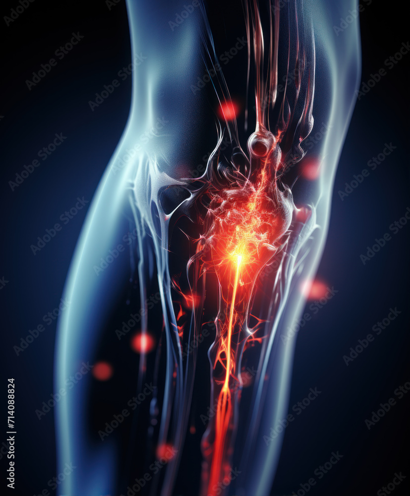 Structure of the human nervous system Shows the style of electric ...