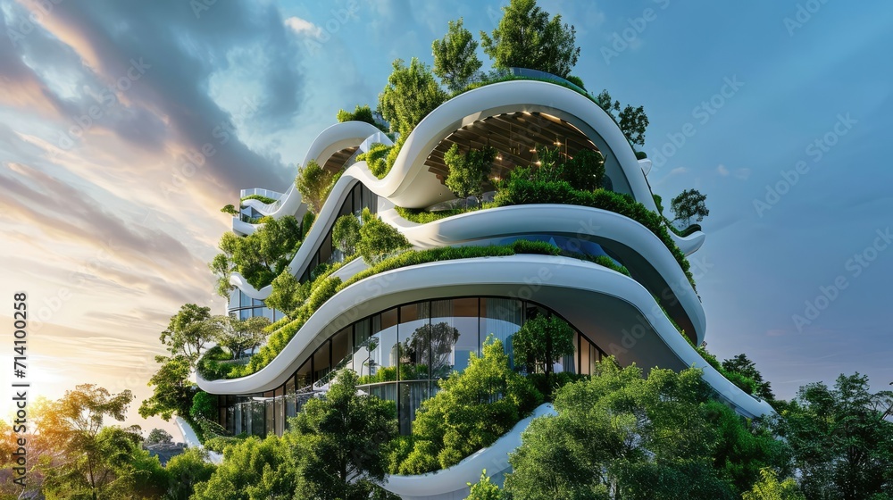 Modern Sustainable Architecture - Eco-Friendly Building with Green ...