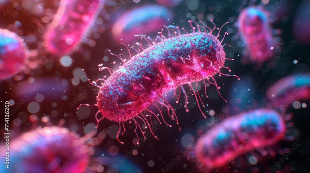 Microbial Motion: Dynamic Digital Art of Bacteria in Action. Delve into ...