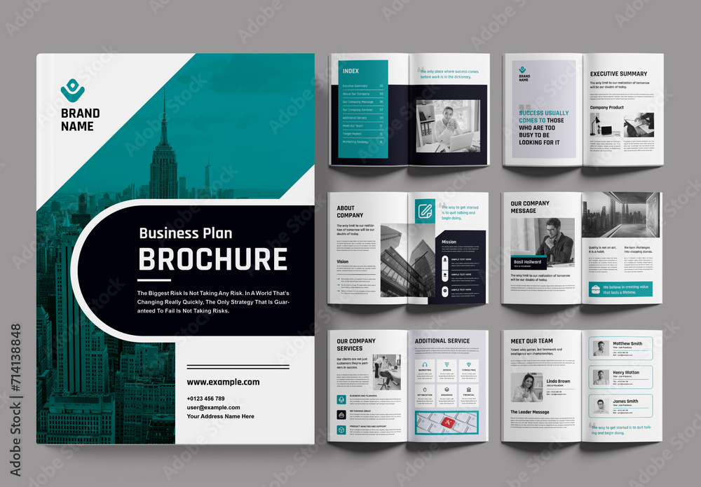 Business Plan Brochure Design Stock Template | Adobe Stock