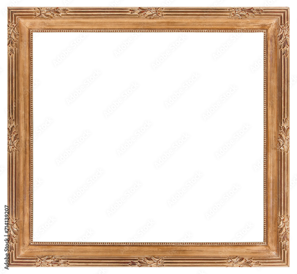 Simple wooden picture frame in PNG format on a transparent background ...