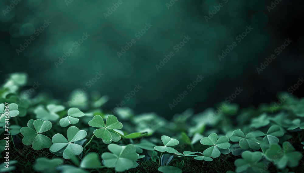 Solid dark green background with lots of free space with a bit of a ...