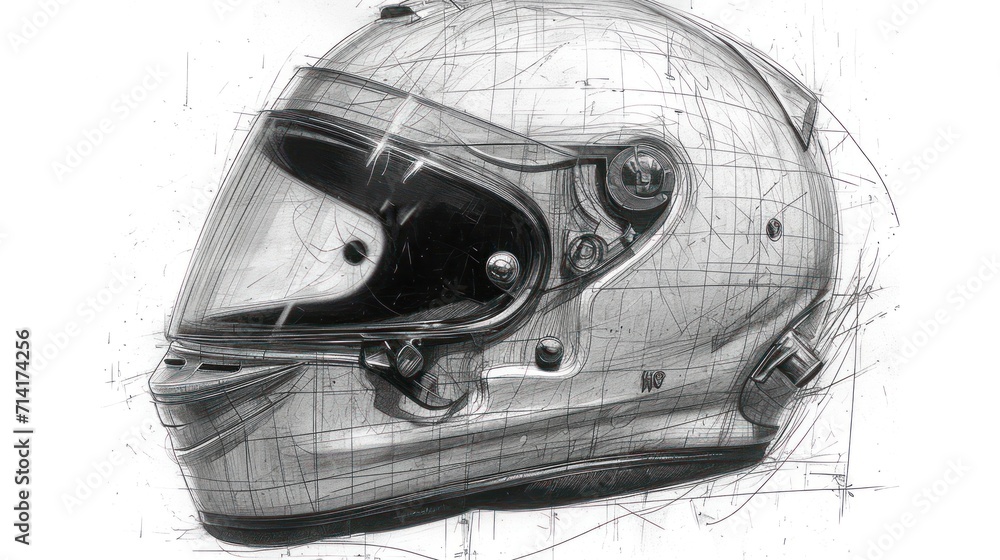 a drawing of a motorcycle helmet with a visor on it's head and a visor ...