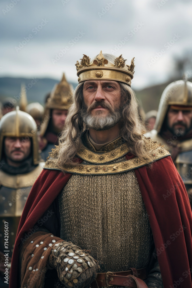 Portrait of Wilhelm I duke of Normandy in the battle of Hastings ...