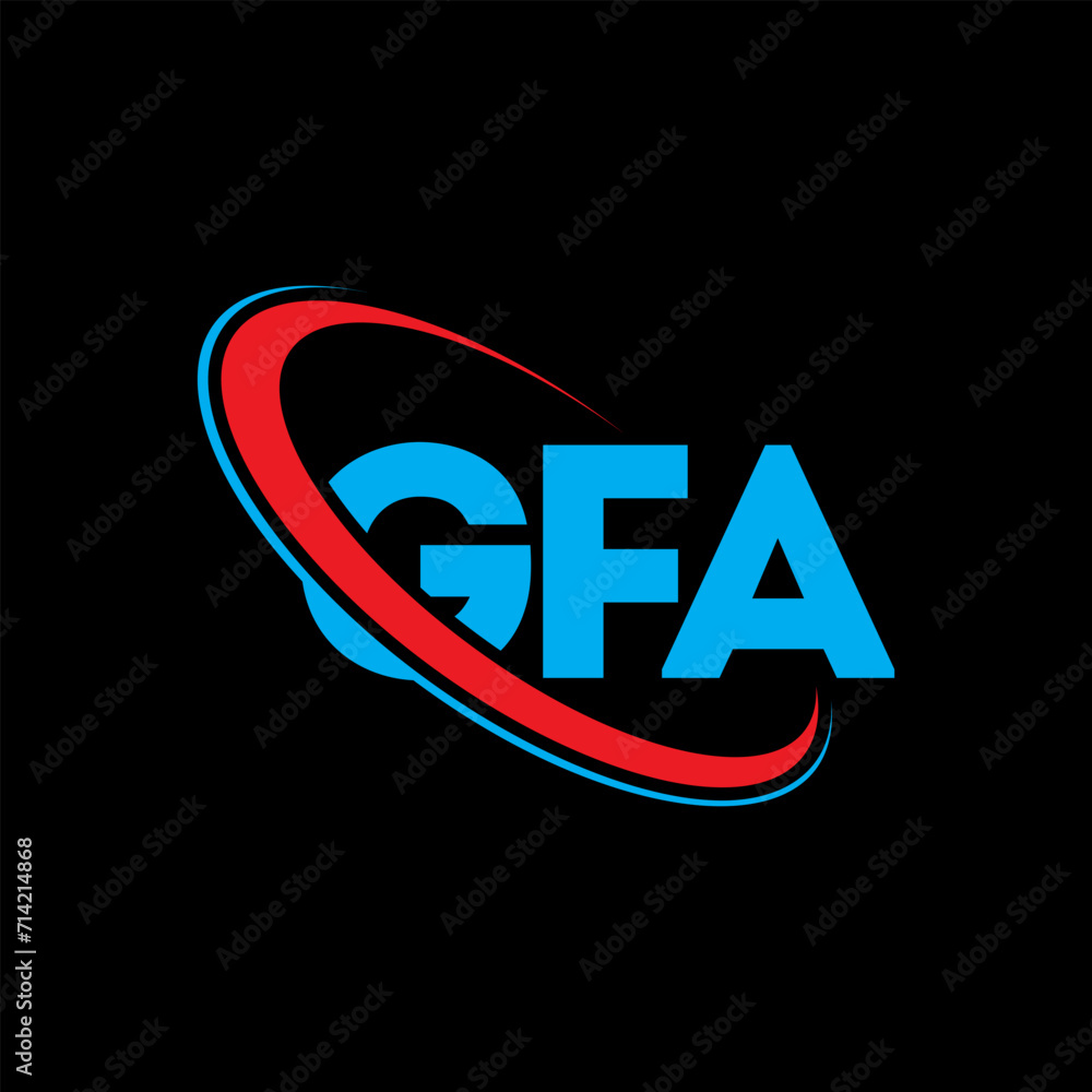 GFA logo. GFA letter. GFA letter logo design. Initials GFA logo linked ...