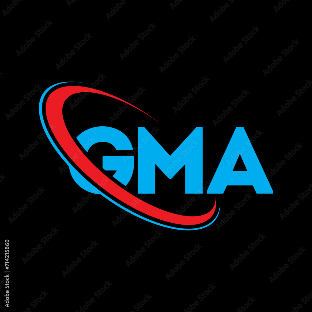 GMA logo. GMA letter. GMA letter logo design. Initials GMA logo linked ...