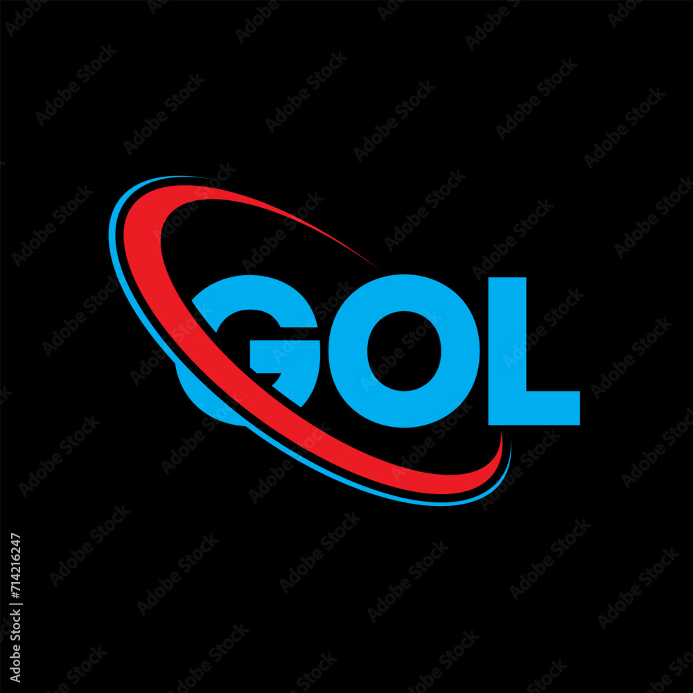 GOL logo. GOL letter. GOL letter logo design. Initials GOL logo linked ...