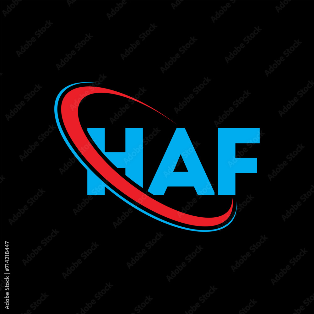 Haf Logo Haf Letter Haf Letter Logo Design Intitials Haf Logo Linked With Circle And