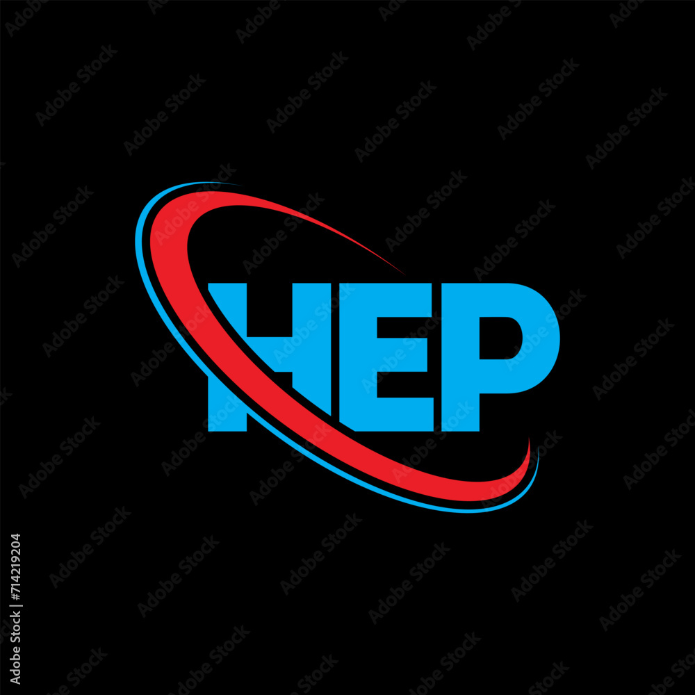 HEP logo. HEP letter. HEP letter logo design. Initials HEP logo linked ...