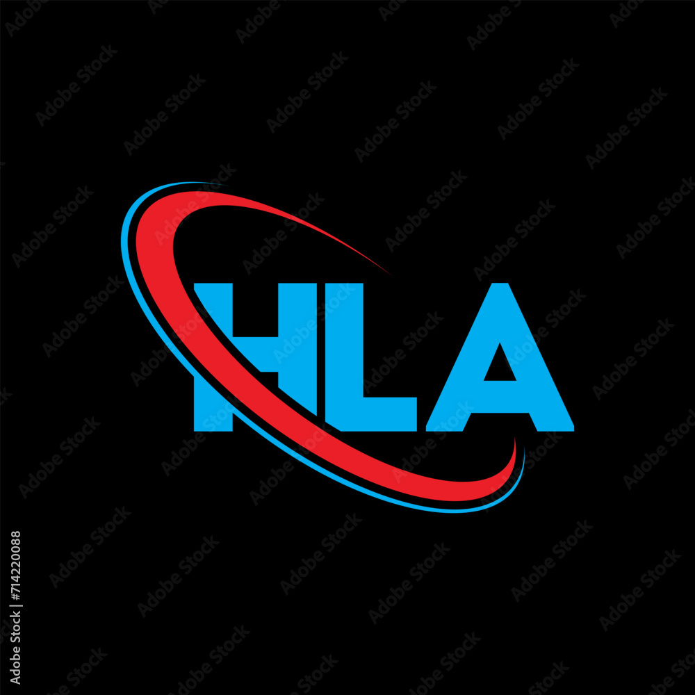 HLA logo. HLA letter. HLA letter logo design. Initials HLA logo linked ...