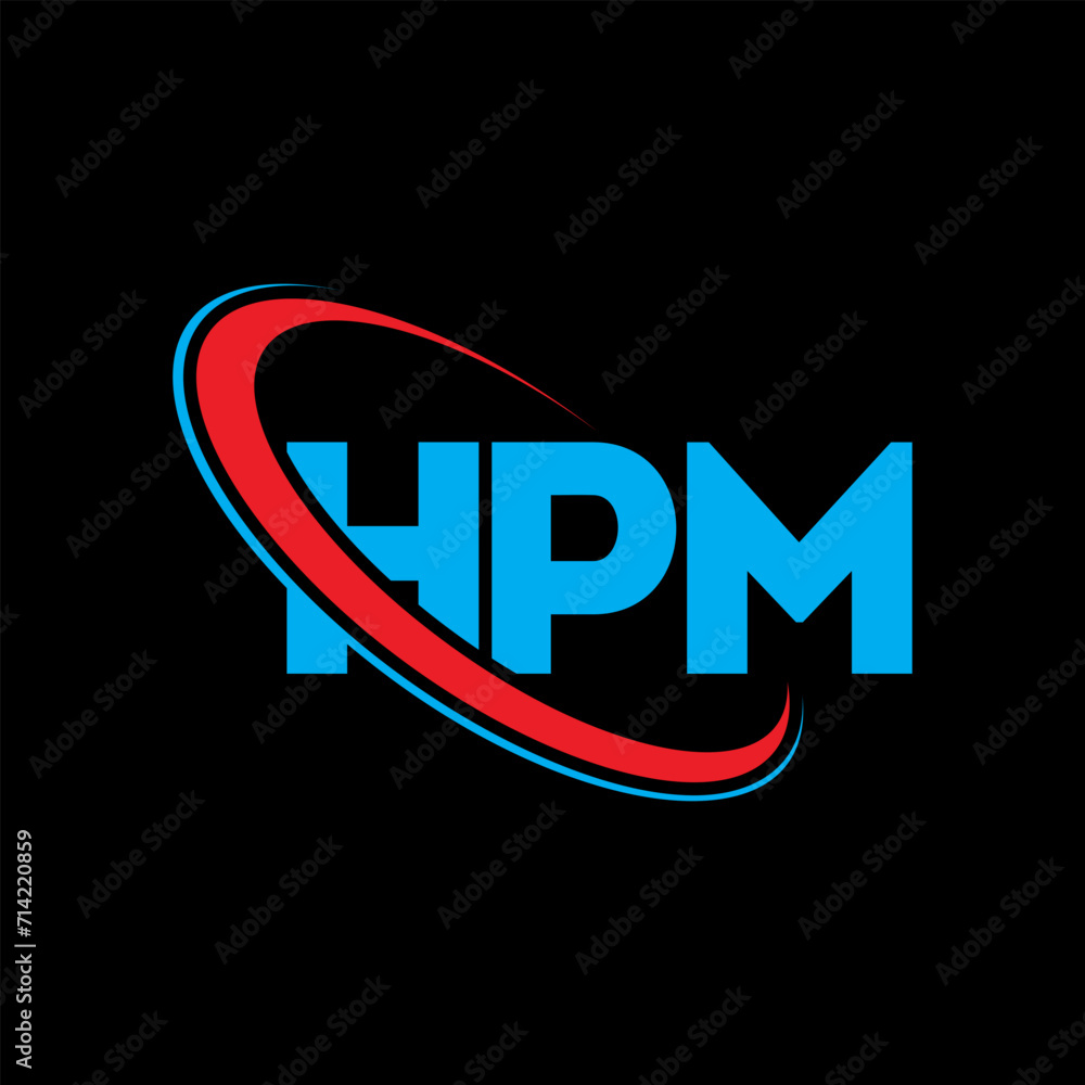 HPM logo. HPM letter. HPM letter logo design. Initials HPM logo linked ...