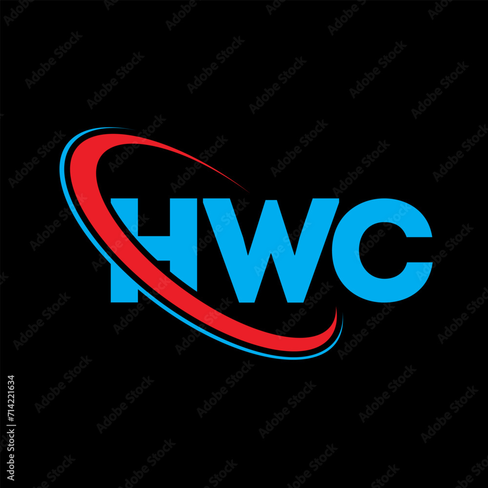 HWC logo. HWC letter. HWC letter logo design. Initials HWC logo linked ...