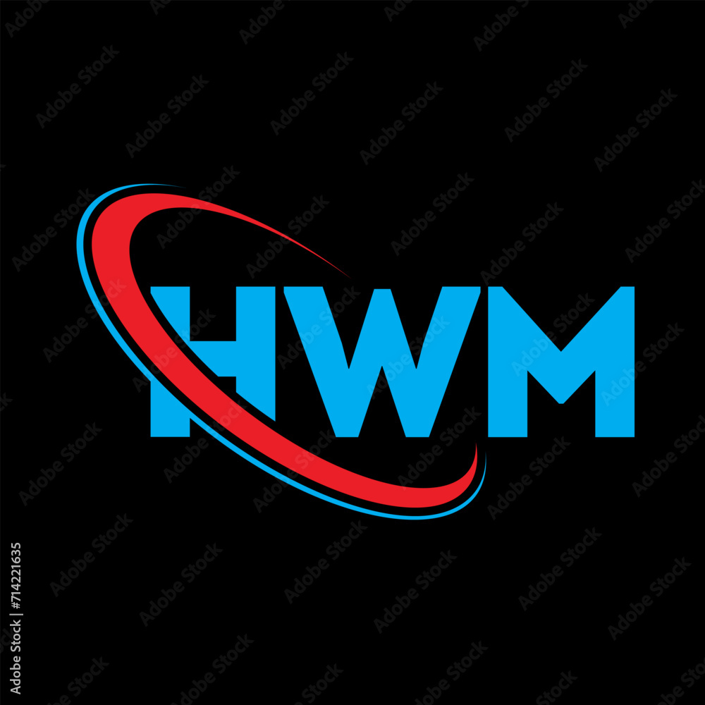 HWM logo. HWM letter. HWM letter logo design. Initials HWM logo linked ...