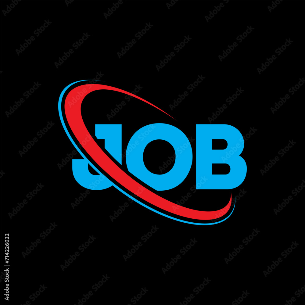 JOB logo. JOB letter. JOB letter logo design. Initials JOB logo linked ...