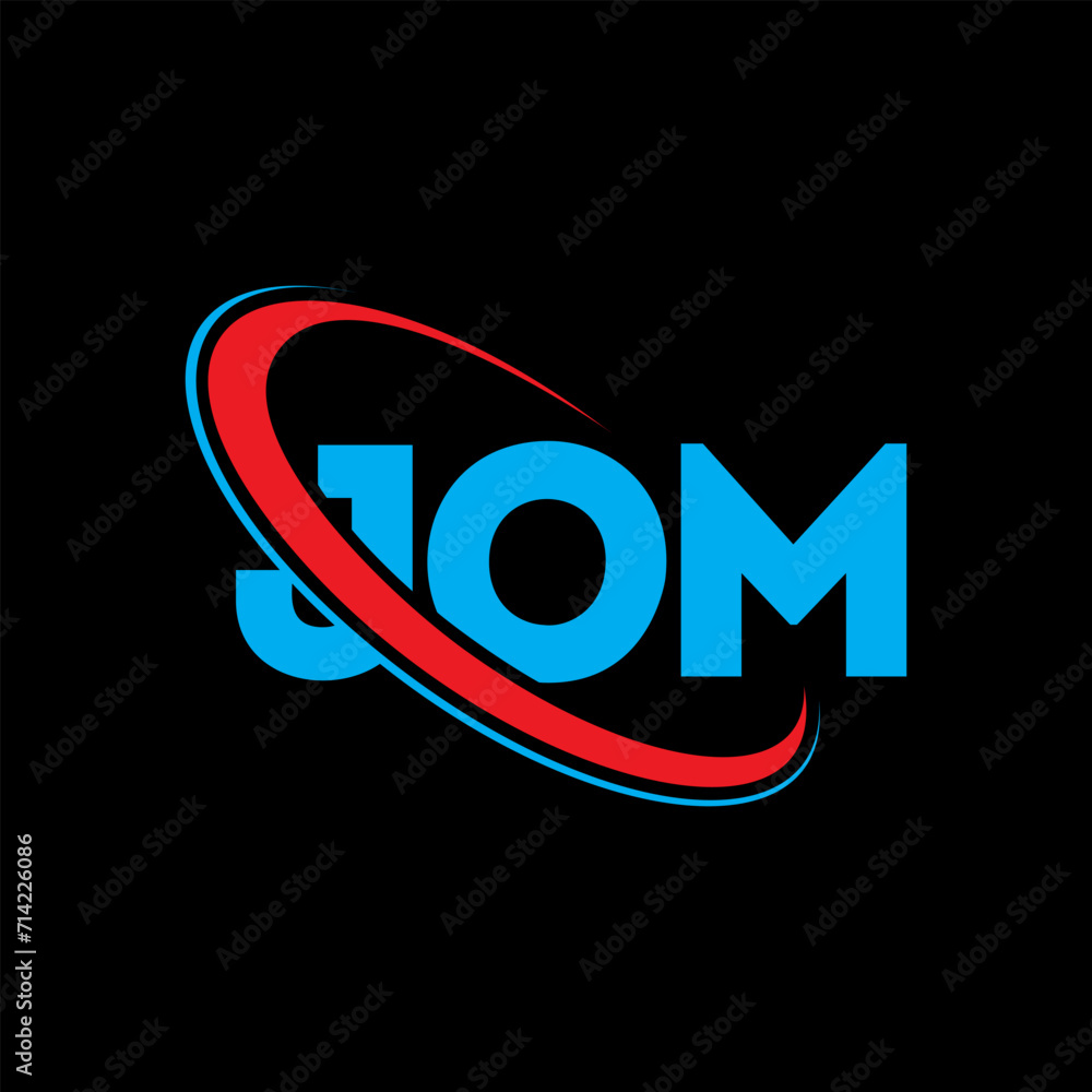Vecteur Stock JOM logo. JOM letter. JOM letter logo design. Initials ...