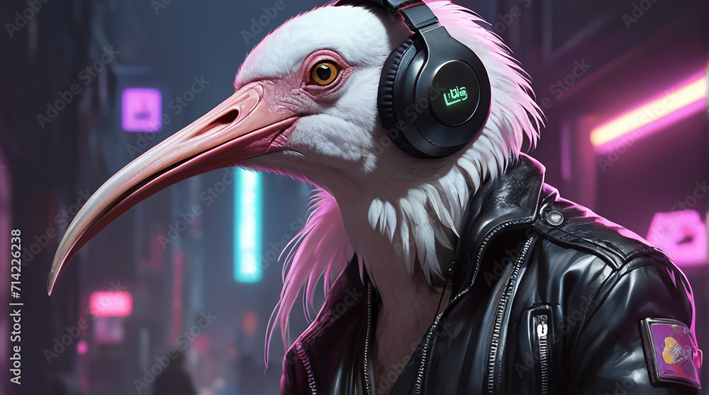 Ibis Synthwave Serenity Down Under by Alex Petruk AI GENERATED Stock ...