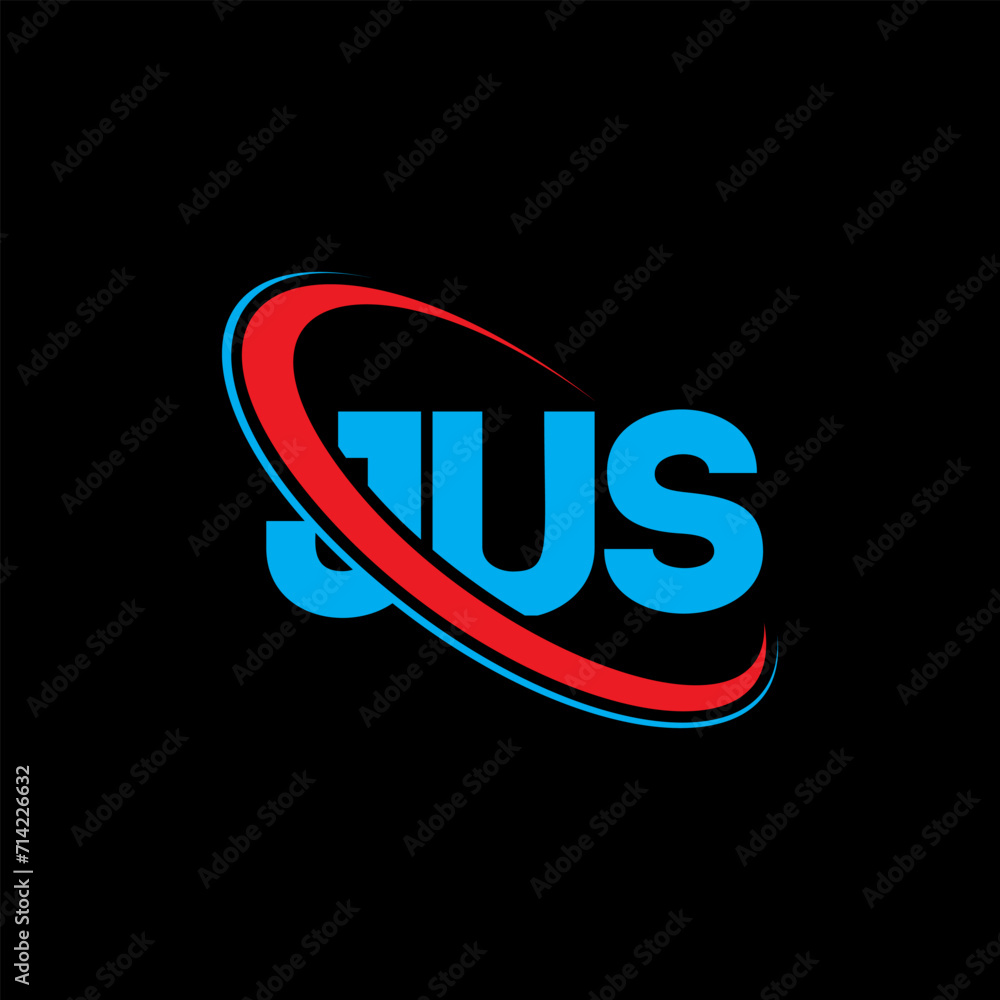 JUS logo. JUS letter. JUS letter logo design. Initials JUS logo linked ...