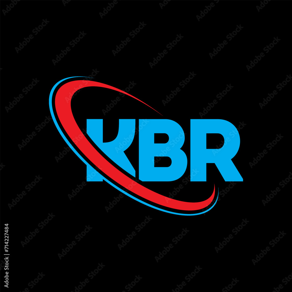 KBR logo. KBR letter. KBR letter logo design. Intitials KBR logo linked with circle and ...