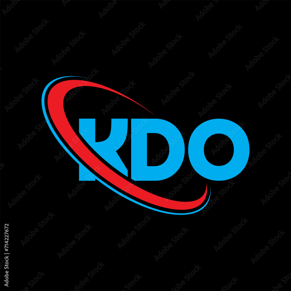 KDO logo. KDO letter. KDO letter logo design. Initials KDO logo linked ...
