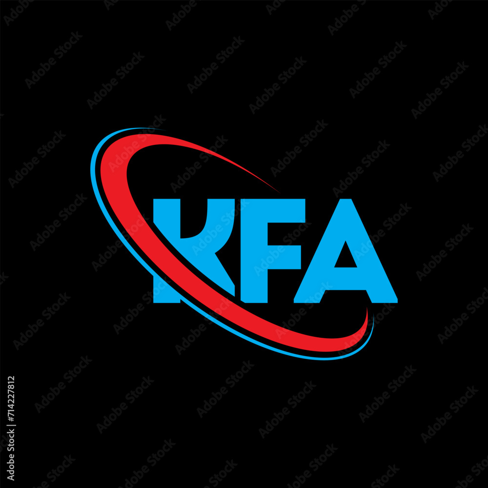KFA logo. KFA letter. KFA letter logo design. Initials KFA logo linked ...
